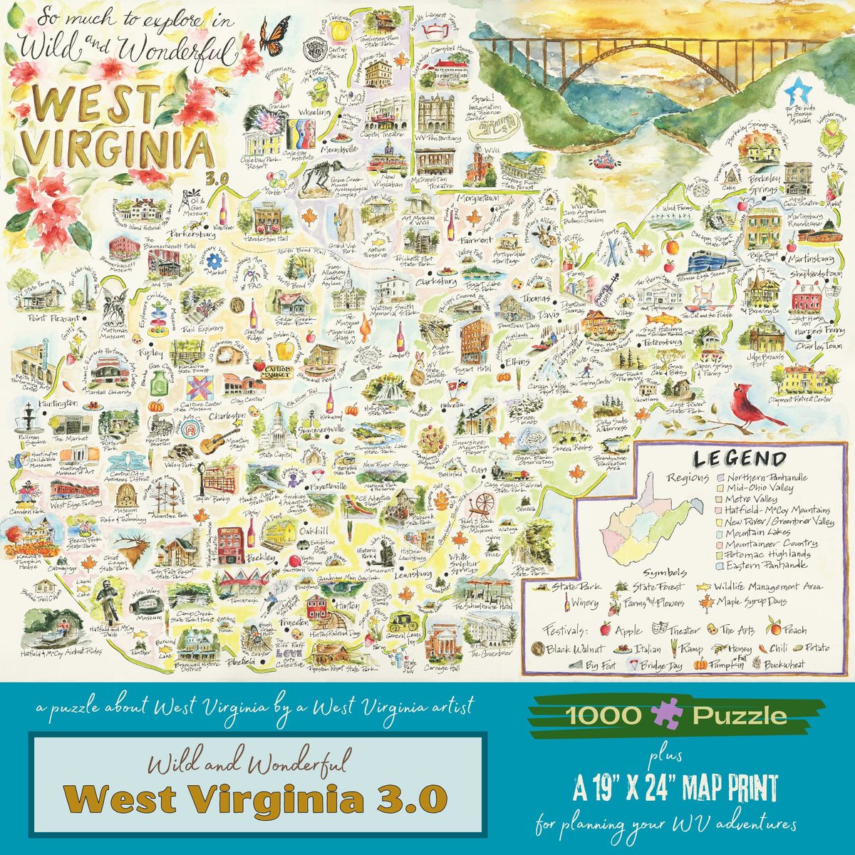 Wild & Wonderful West Virginia Puzzle v. 3.0 – The Red Caboose