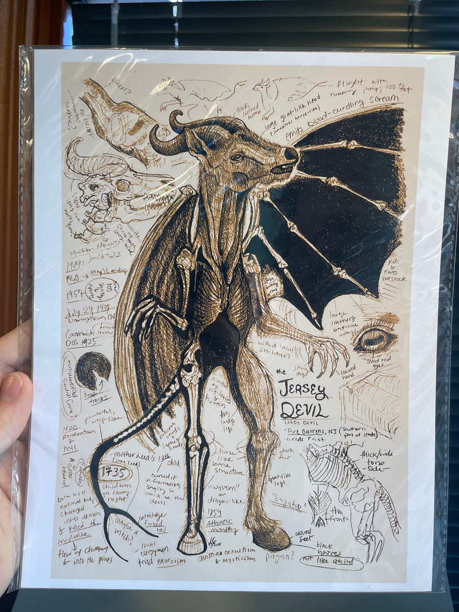 Jersey Devil - WV Cryptid Art Print - 8 1/2 x 11 – The Red Caboose