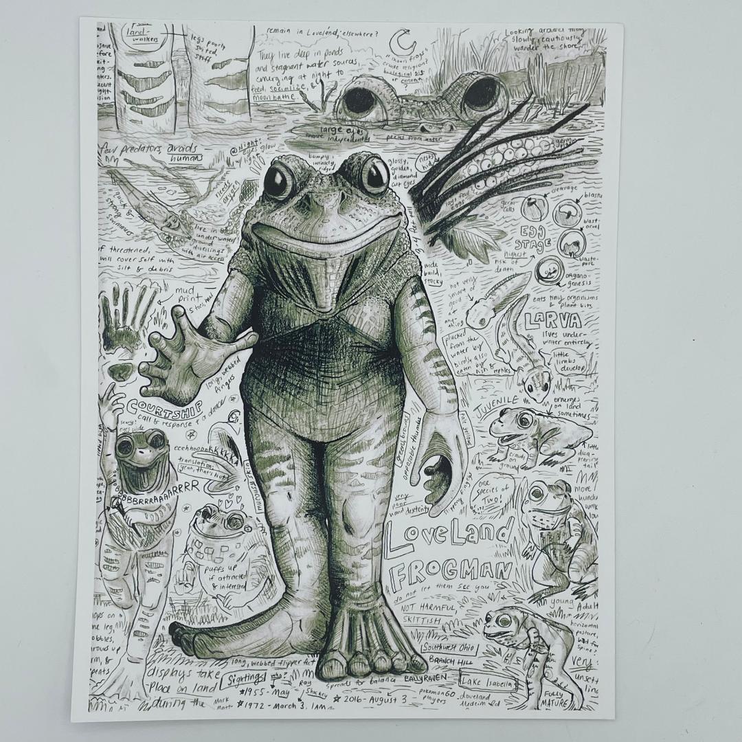 Loveland Frog - WV Cryptid Art Print – The Red Caboose