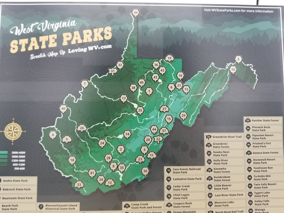 WV State Parks Scratch Off Map – The Red Caboose