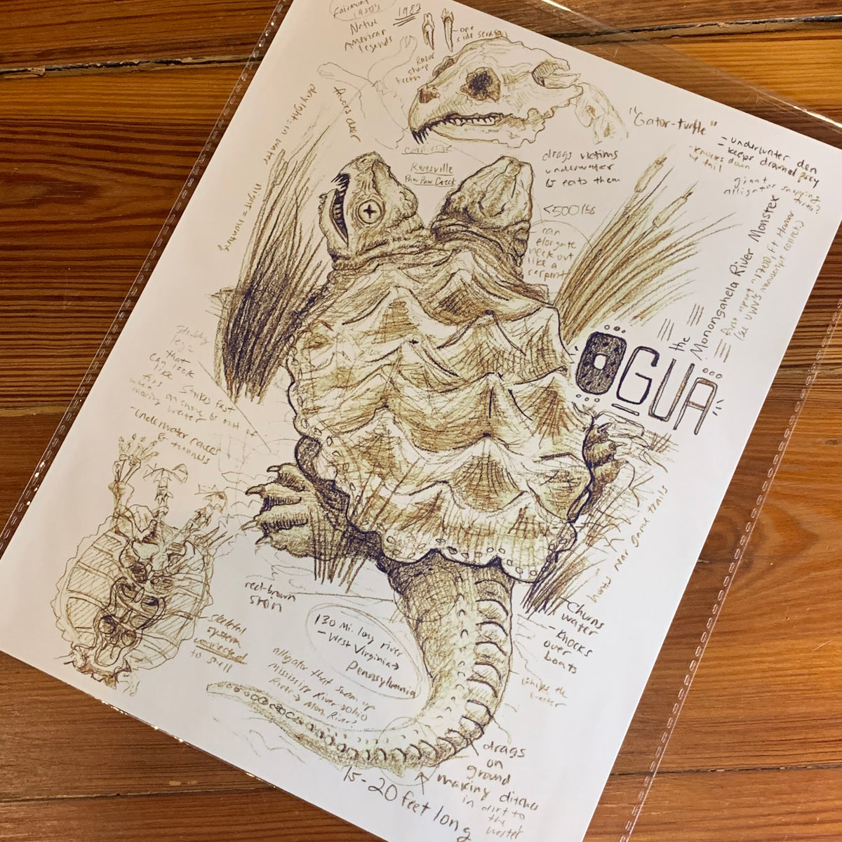 Ogua - WV Cryptid Art Print - 8 1/2 x11 – The Red Caboose