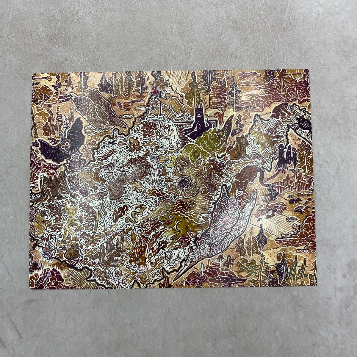 Map of West Virginia Cryptids Postcard – The Red Caboose