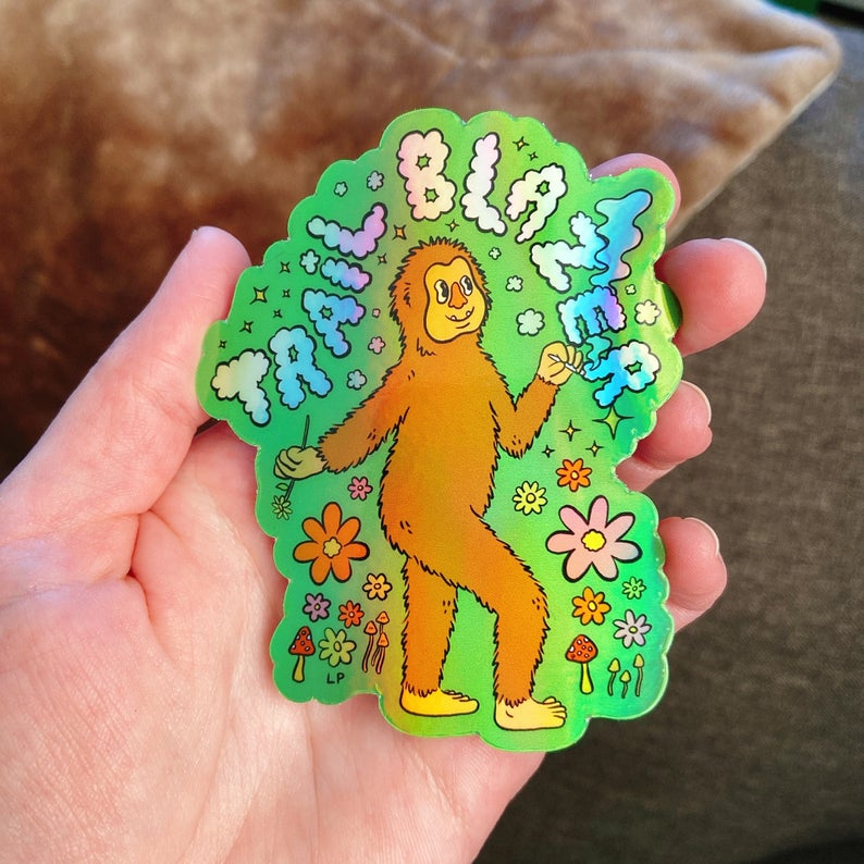 Holographic Sasquatch Trailblazer Sticker – The Red Caboose